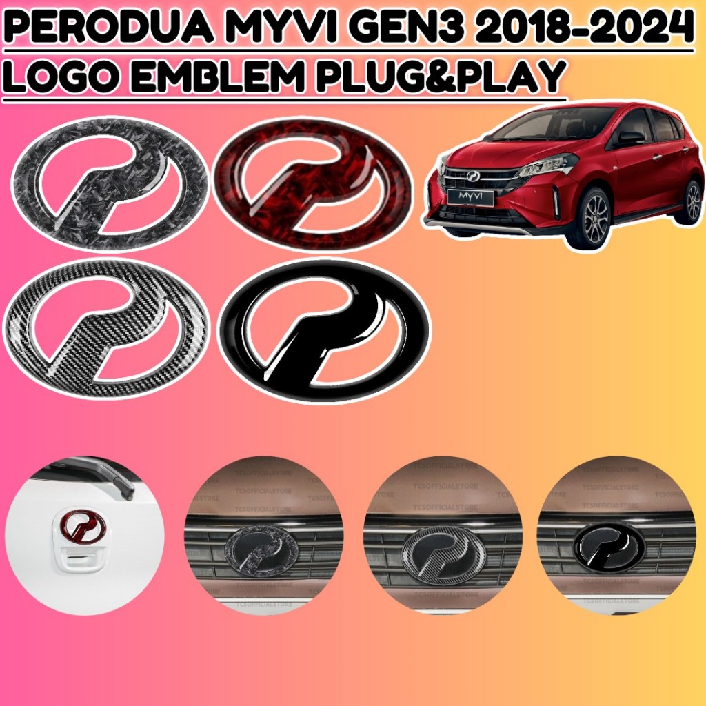 AUTOPROMAX PERODUA MYVI GEN3 GM3 2018-2023 LOGO EMBLEM PLUG& PLAY ...