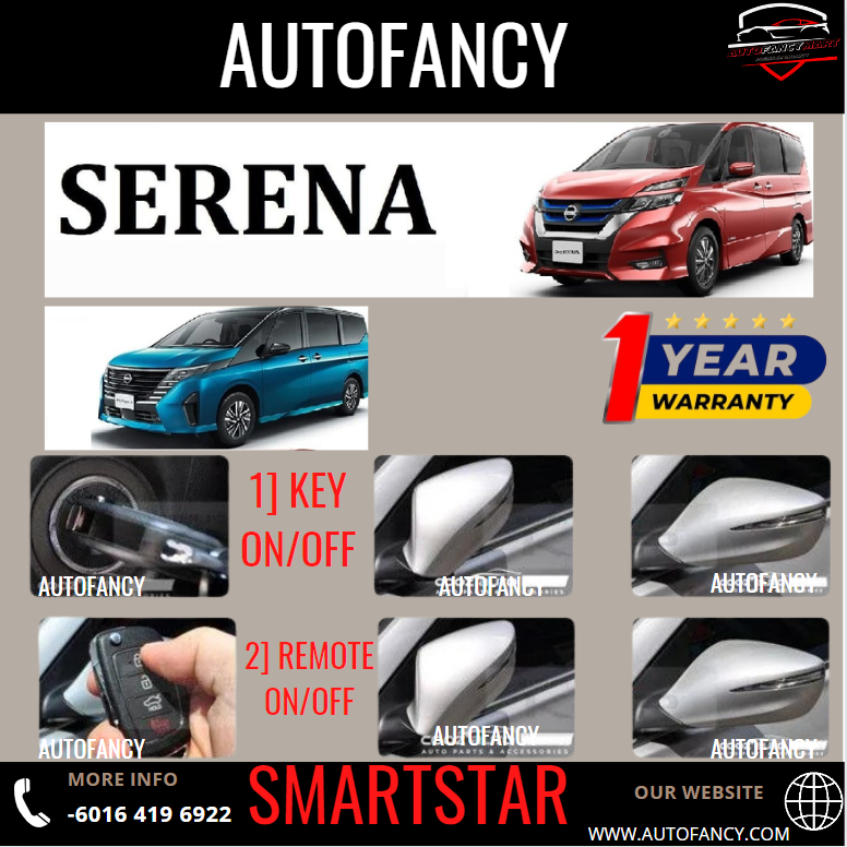 NISSAN SERENA C26 C27 C28 SIDE MIRROR AUTO FOLD SMARTSTAR | Shopee Malaysia