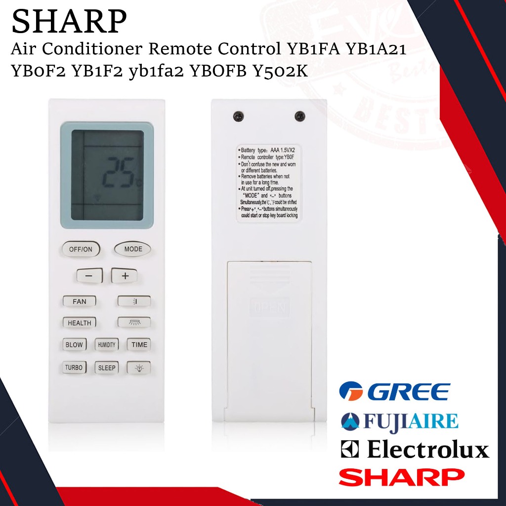 Gree air conditioner remote control YB0F2 YB1F2 Carrier Sharp York ...