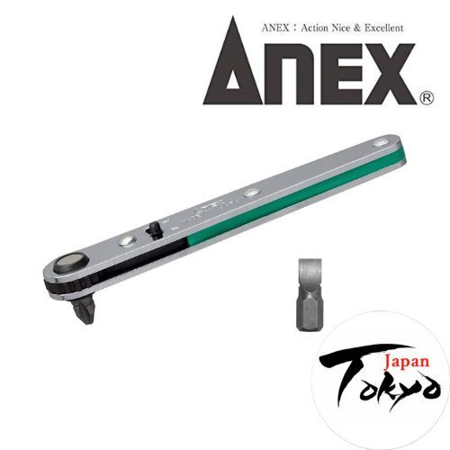 【100% Authentic Japan】Anex Ultra Low Profile Offset Ratcheting Screwdriver for Tight Area ...