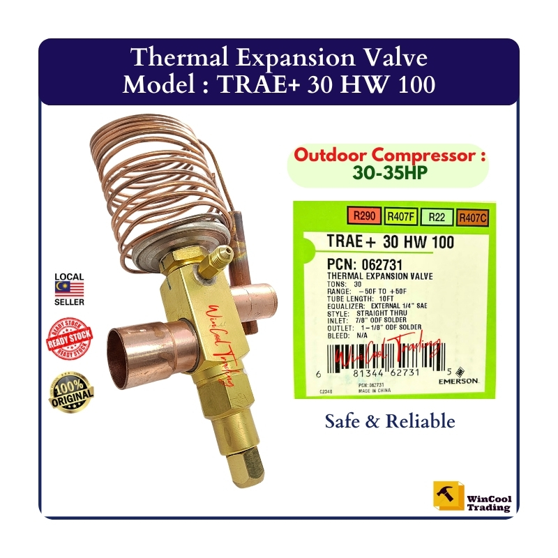 Emerson Thermal Expansion Valve Model:TRAE+40/TRAE+30/TRAE+20/TJRE 18 ...