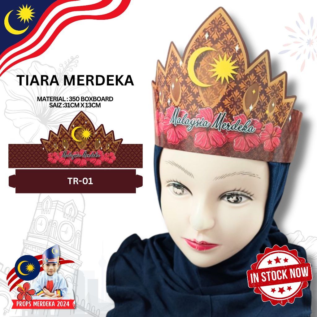 Tanjak Merdeka 2024 Tiara Murah Props Patriotik Malaysia Aksesori Kanak ...