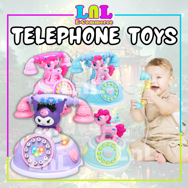 LNL Unicorn Kuromi Phone Toy Kids Telephone Toys for Kids Girl Telifon ...