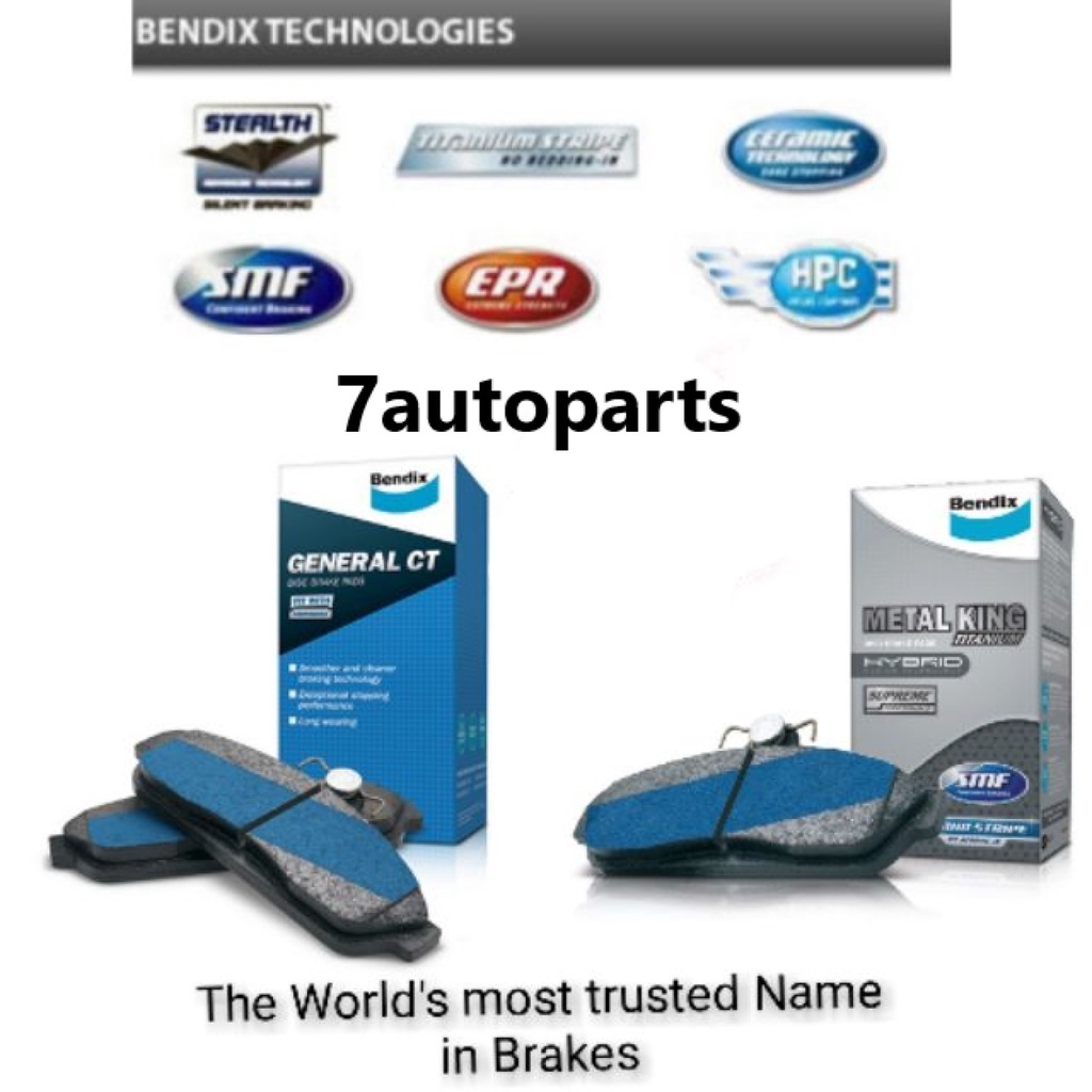 PERODUA AXIA 2023-2024Y ~ FRONT DISC BRAKE PAD BENDIX GENERAL CT ...
