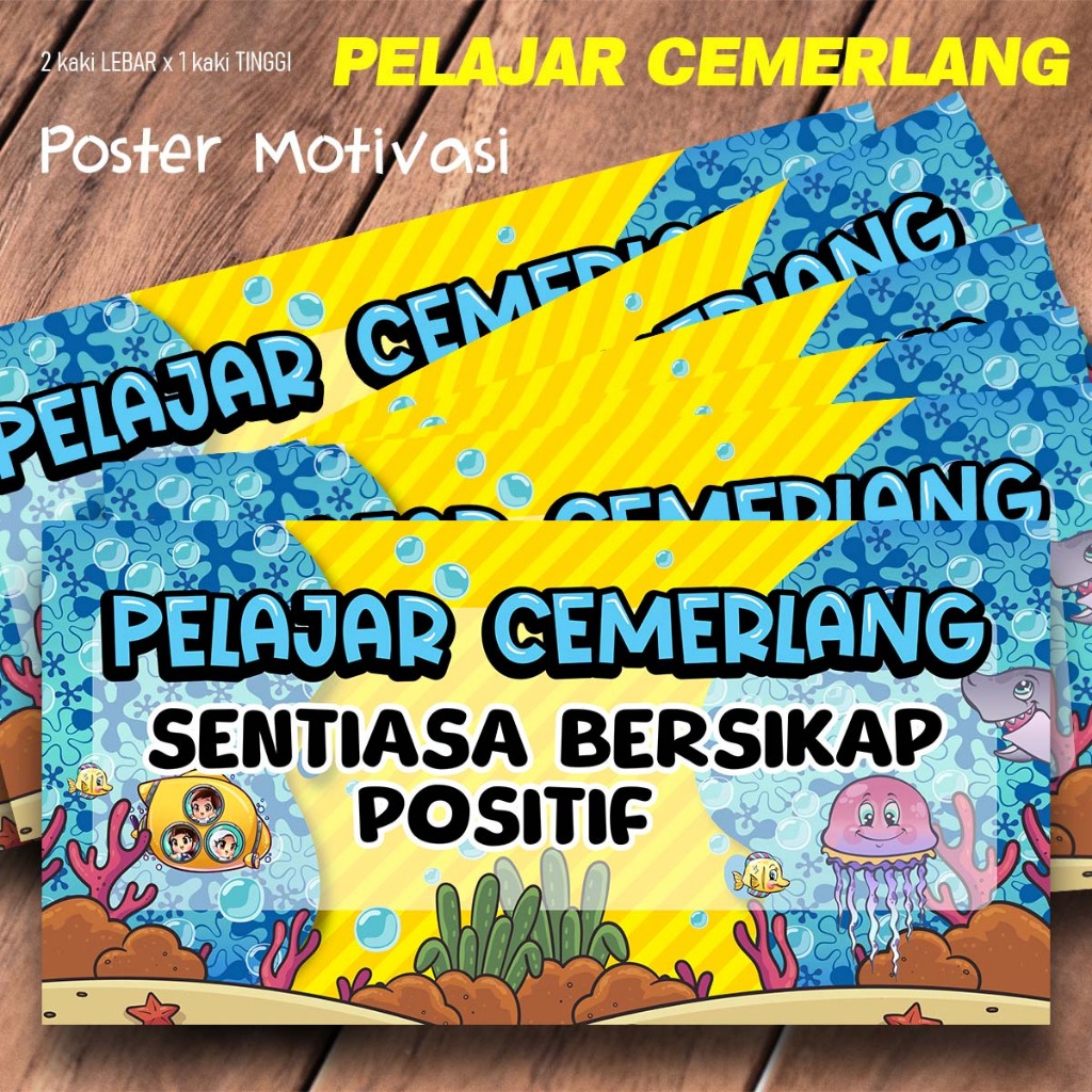 Poster MOTIVASI PELAJAR CEMERLANG 8pcs | Set Keceriaan Kelas ...