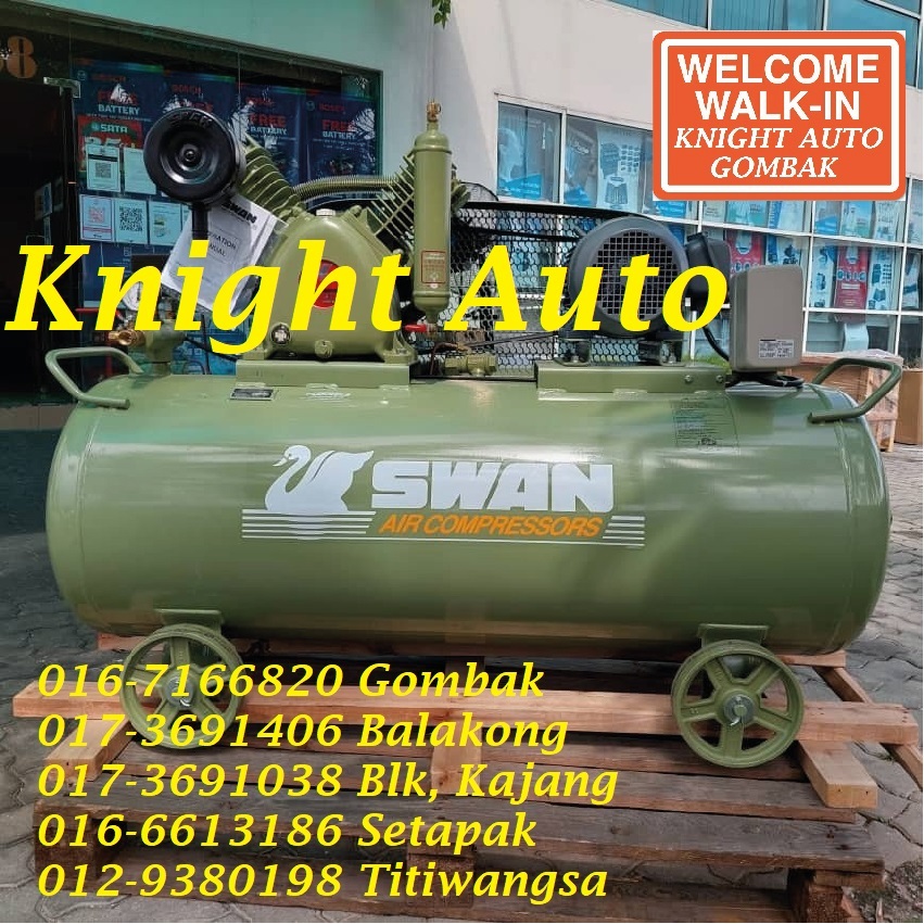 Swan HVP-203 12Bar 3Hp Air Compressor c/w 3 Phase Induction Motor ...