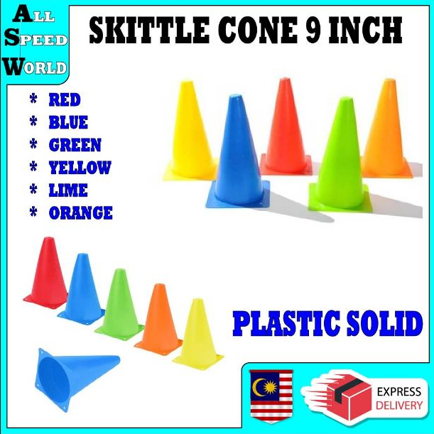 1 PC SKITTLE CONE 9 INCH 23 CM / 1 PC SKITTLE CONE 12 INCH 30 CM ...