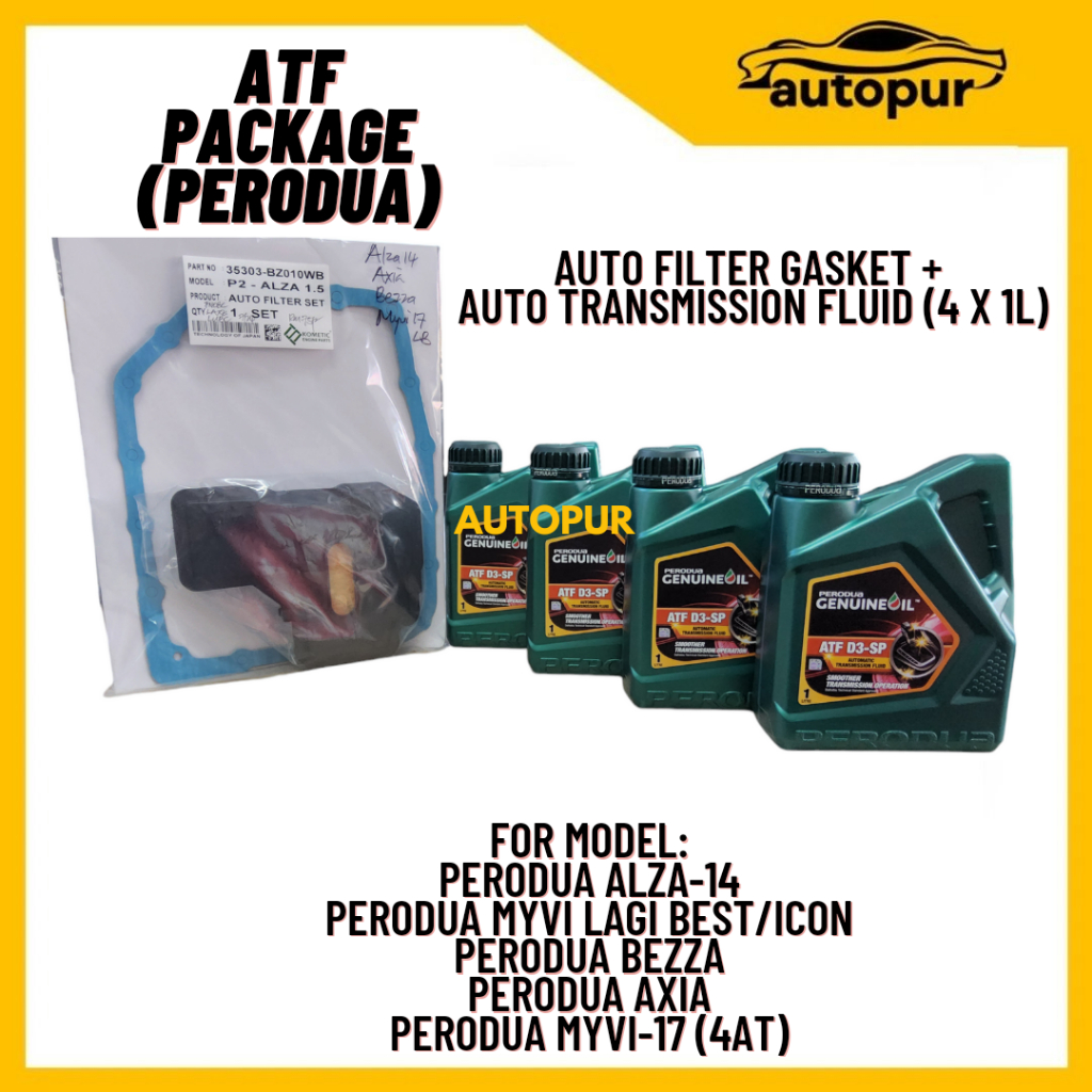 Perodua ATF Service Set for Perodua Alza-14/ Myvi Lagi Best / Myvi Icon/ Bezza / Axia / Myvi-17 ...