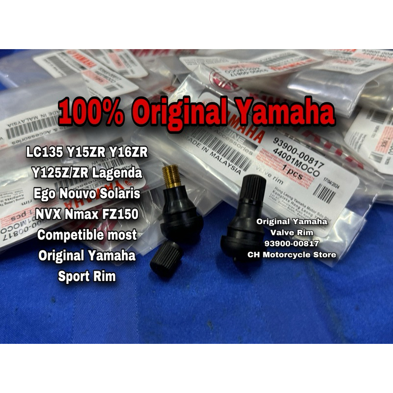 Original Yamaha Valve Tube Rim Sport Kepala Tiub Getah Rubber Hong ...