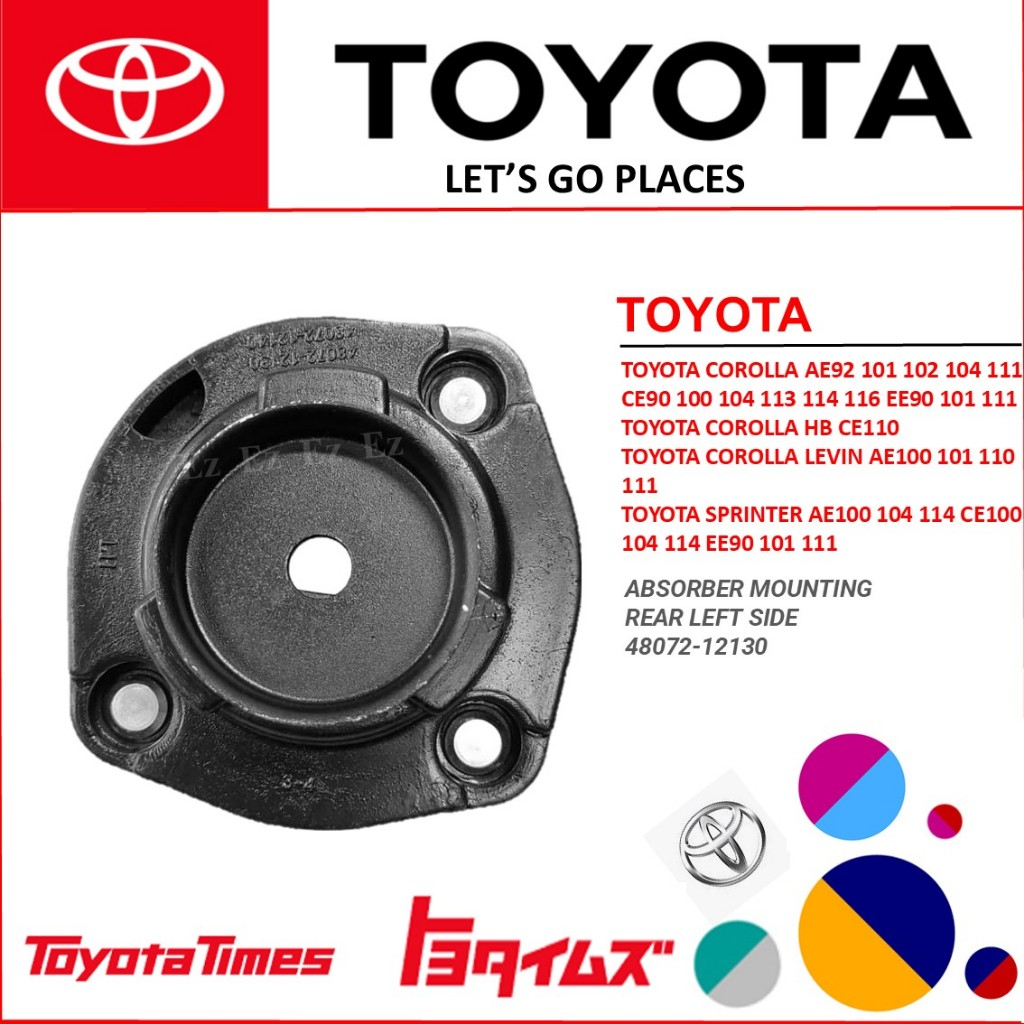 FRONT ABSORBER MOUNTING SET FOR TOYOTA COROLLA AE92 101 HB CE110 ...