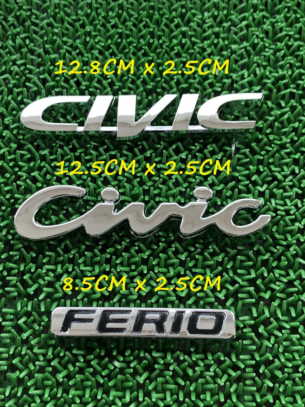 HONDA CIVIC EK EG & FERIO EMBLEM LOGO CHROME / BLACK | Shopee Malaysia