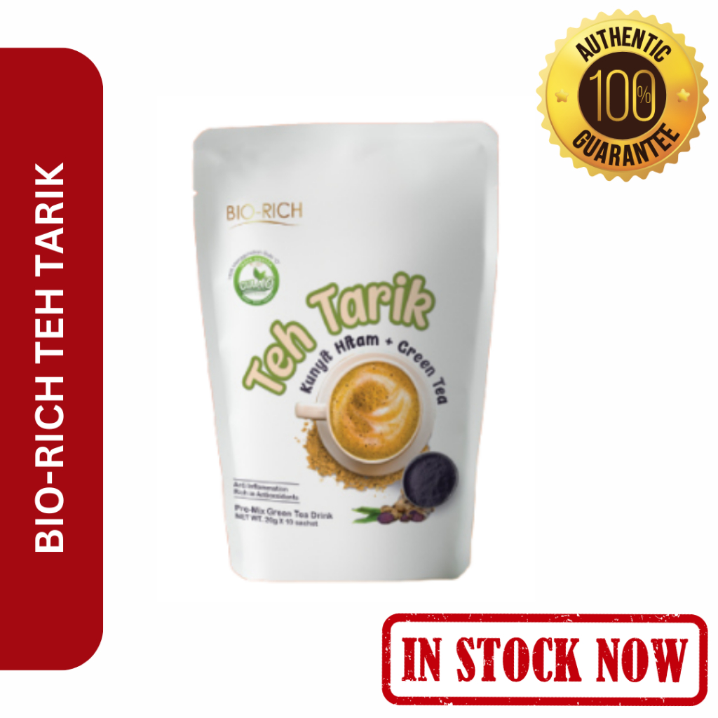 BIO-RICH Teh Tarik Kunyit Hitam + Green Tea 20gx10 Sachet | Shopee Malaysia