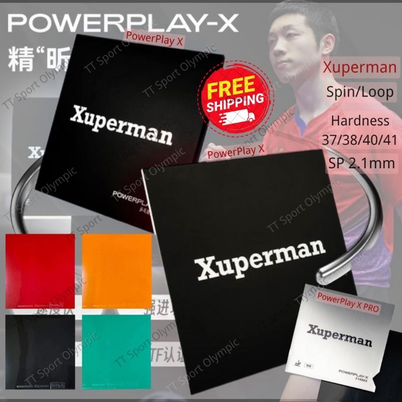 Xuperman PowerPlay X High Quality Table Tennis Rubber 许昕乒乓套胶内能高弹高质量 ...