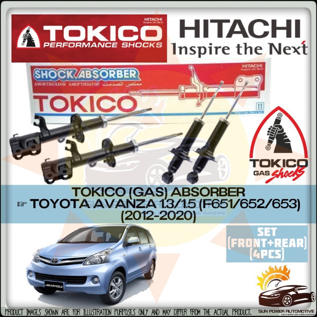 TOKICO TKC Toyota Avanza F651 F652 F653 1.3 1.5 Gas Shock Strut ...