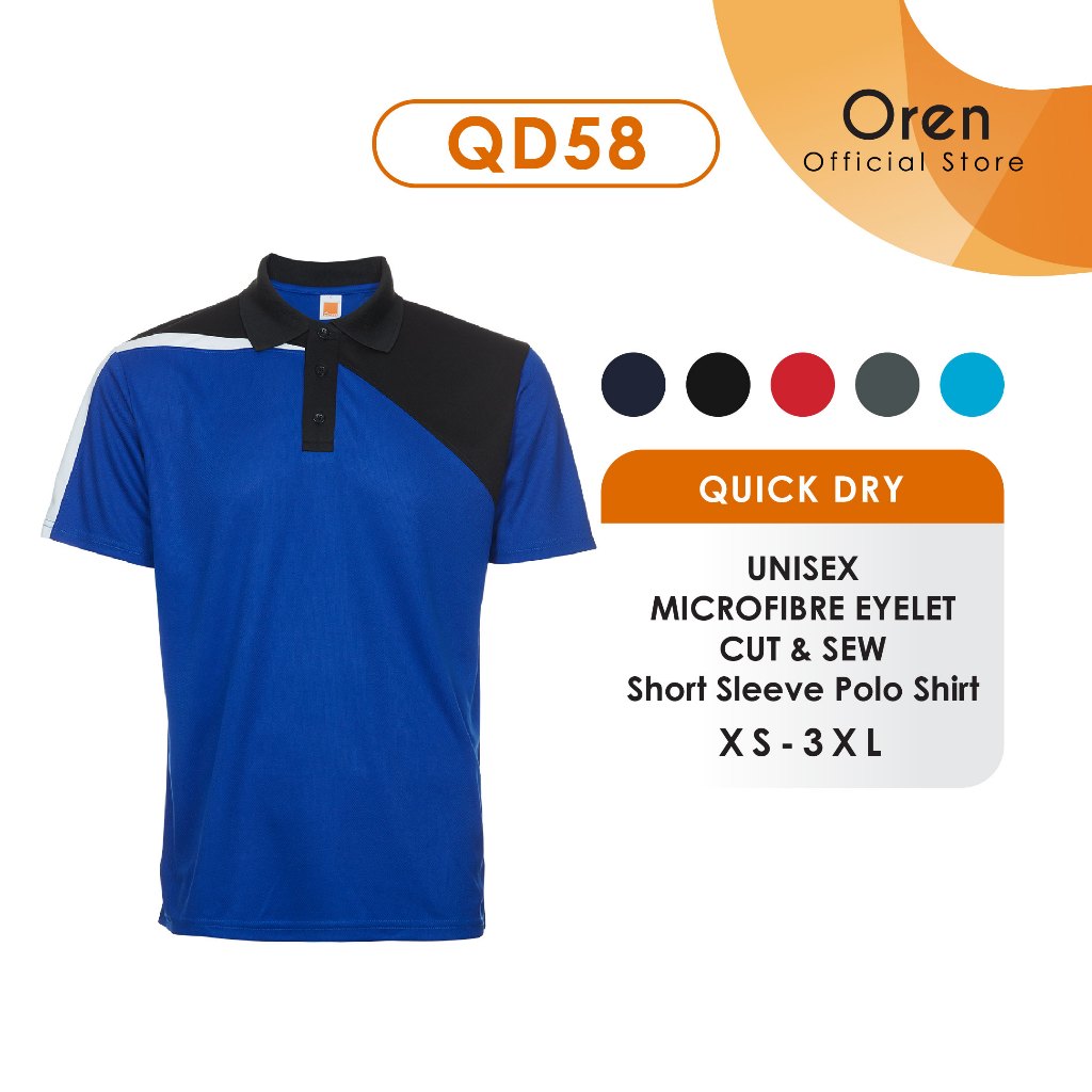 Oren Sport QD Quick Dry Collar Shirt QD58 | Shopee Malaysia