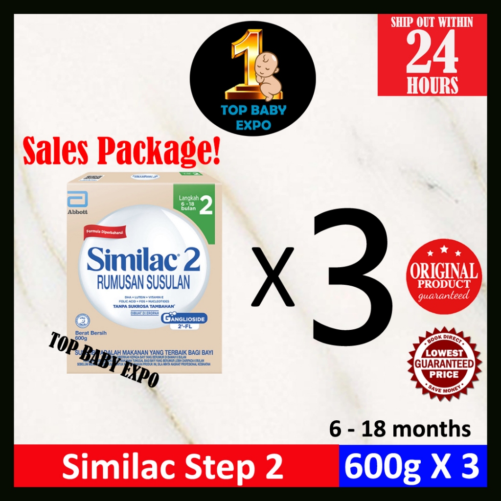 Similac Step 2 (600g x 3) Exp: 03/2026 | Shopee Malaysia
