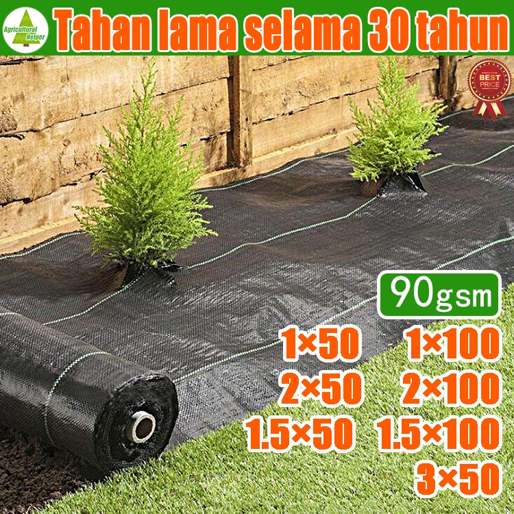 Weedmat Thickened 50m/100m PP Gardening Tanah Bumi Pencegah Rumpai ...