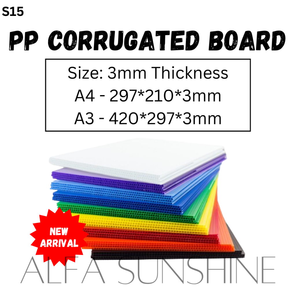 ALFA | A4/A3 3mm Impra Board PP Corrugated Board Thick Polypropylene PP ...
