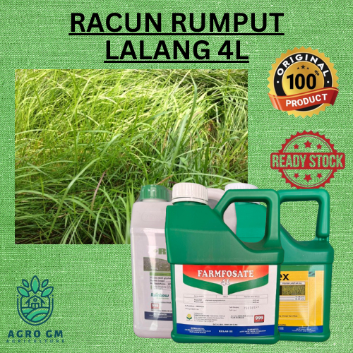 [ORIGINAL] Racun Rumput 4L Weed Killer Glyphosate 41% 13.6% Rain-up Ken ...