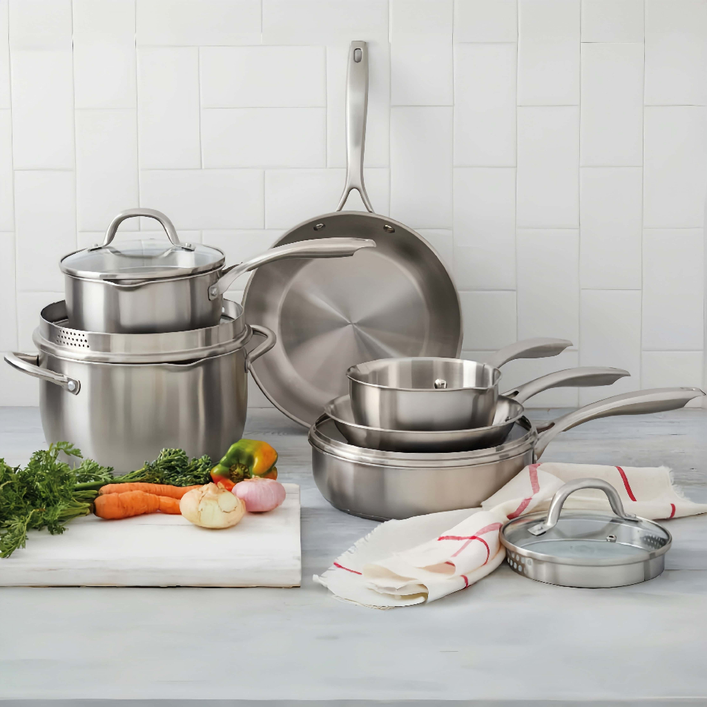 Professional Stainless Steel Cookware Set Stainless Steel Wok Pans and ...