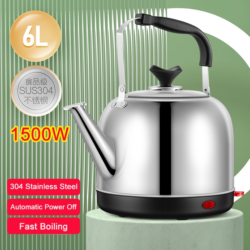 1500W Fast Boiling Electric Kettle 6.5L Stainless Steel Kettle Easy and ...
