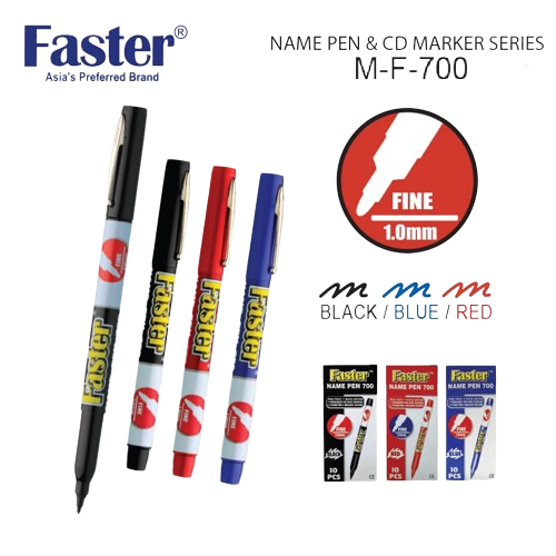 Faster Name Marker Pen 1.0mm M-F-700 (1PC) | Shopee Malaysia