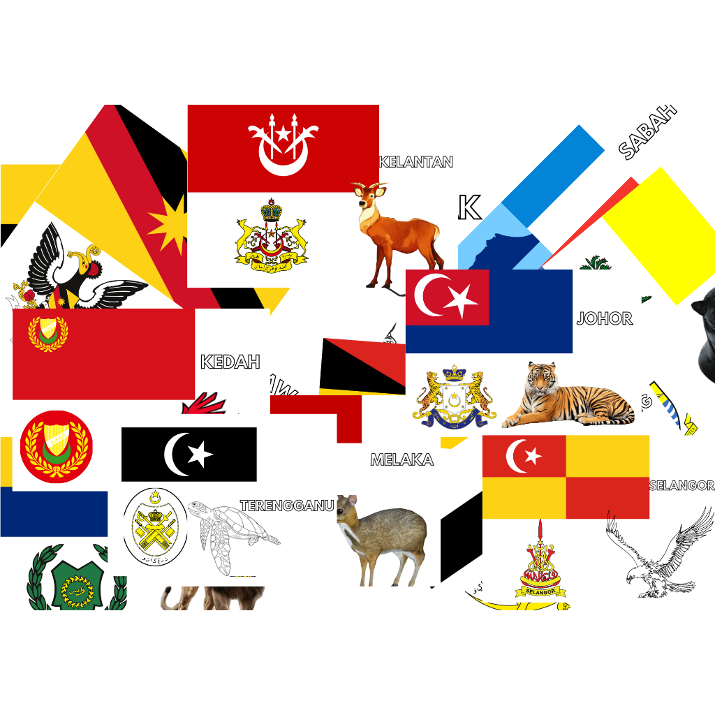 Malaysia State-Themed Coloring Pages for Kids MERDEKA! MERDEKA! MERDEKA ...