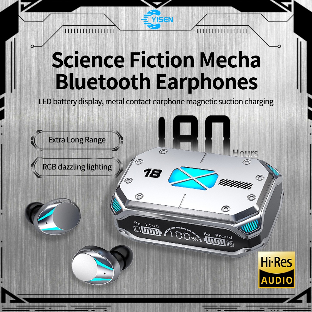 M41 Wireless Headphones TWS Bluetooth5.3 earphone HiFi IPX8 Waterproof ...