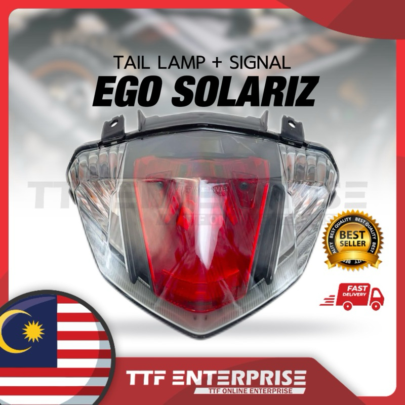 YAMAHA EGO-SOLARIZ TAIL LAMP + SIGNAL (CLEAR+RED) LAMPU BELAKANG REAR ...