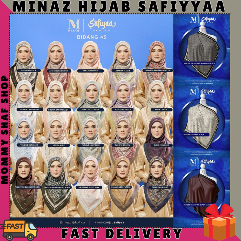 💥MINAZ HIJAB SAFIYYA SERIES +Beli 2 Helai Free 1pcs Tudung&10Brooch💥 | Shopee Malaysia