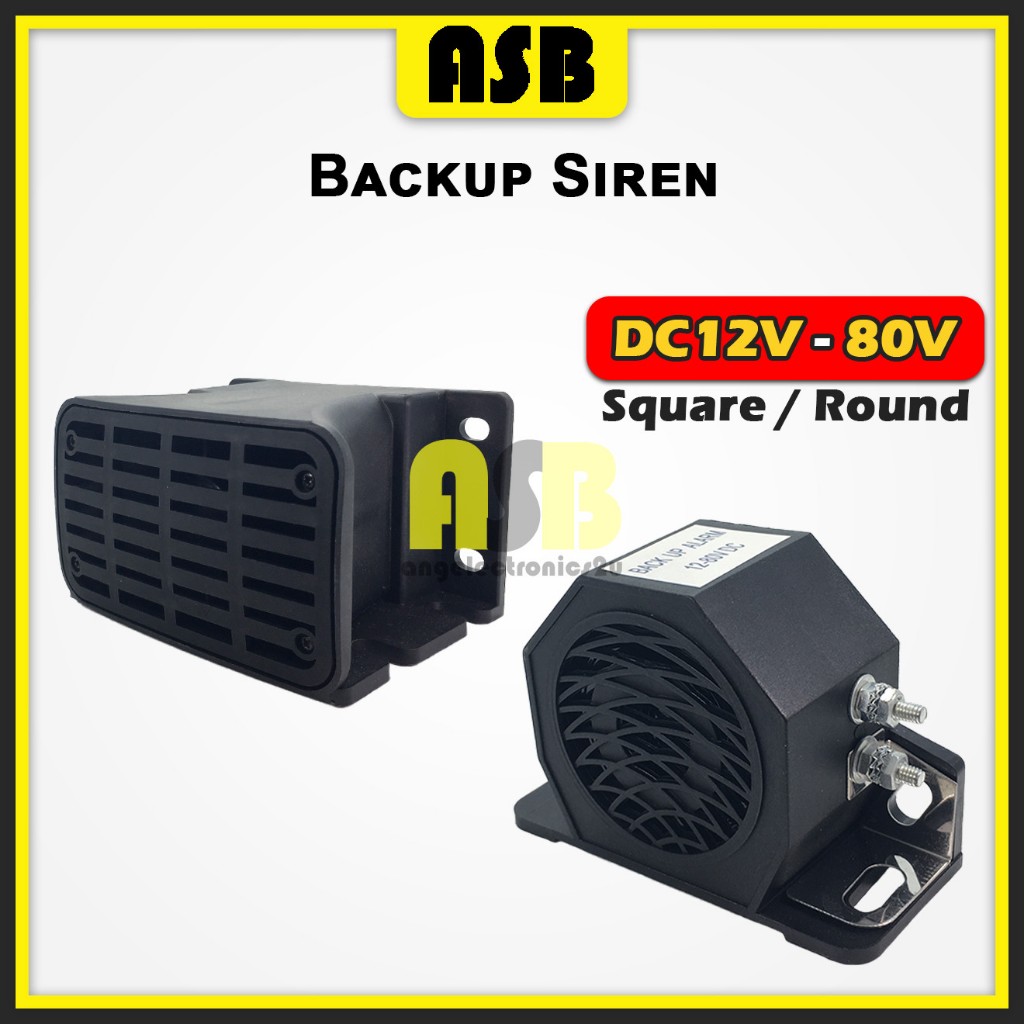 (1pc) Backup Siren Alarm DC12V - 80V ( Square / Round ) | Shopee Malaysia