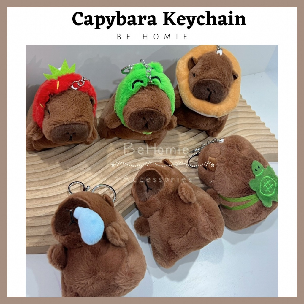 READY STOCK CAPYBARA keychain cute brown capibara doll stuffed bag ...