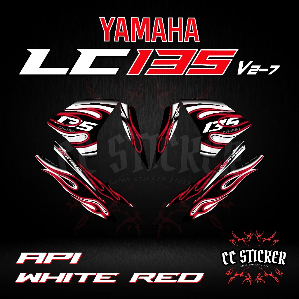 YAMAHA LC135 V2/V3/V4/V5/V6/V7 | STICKER STRIPE MOTOR MX KING BODY ...