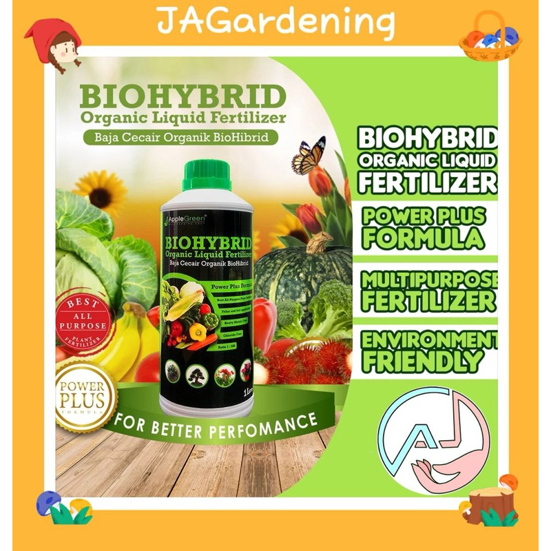 【J🌲Gardening】BIOHYBRID Organic Liquid Fertilizer 1Litre Baja Organik ...