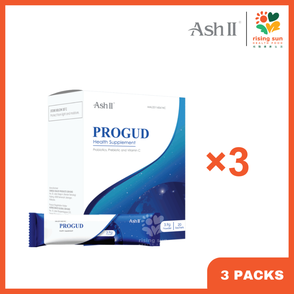 ASH II Progud - Prebiotic & Probiotic (3g x 20 sachets) x 3 - Triple ...