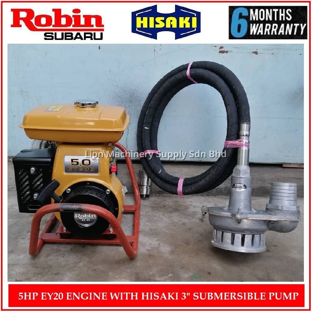 ROBIN 5.0HP EY20 Engine with HISAKI / TOKU / FUJI local 3" submersible ...