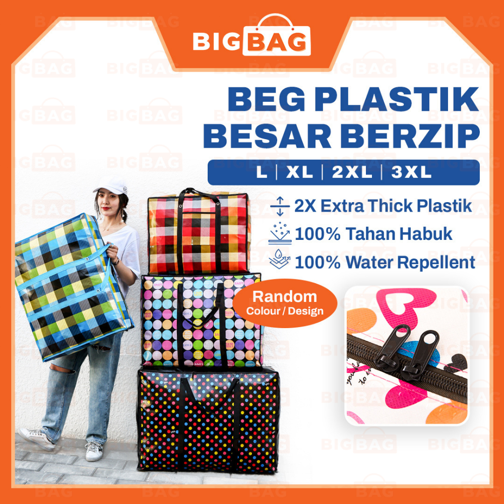 BIG BAG Beg Plastik Besar Berzip Bag Plastik Berzip Beg Plastik Berzip ...