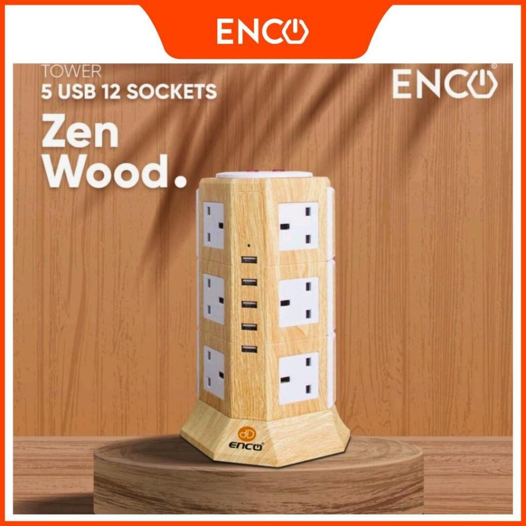 Enco Tower Collection - Soket Kuasa Bertingkat 5U12K dengan Pelindung ...