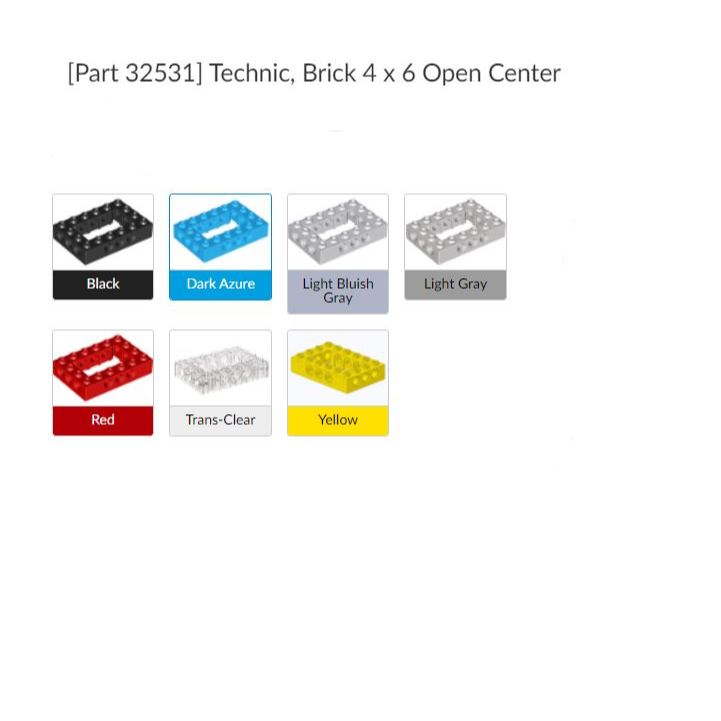 E56.[Ready Stock] 32531. Original Lego Parts : Technic, Brick 4 x 6 ...