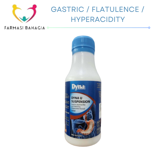 DYNA U SUSPENSION 120ML - GASTRIC / FLATULENCE / HYPERACIDITY | Shopee ...