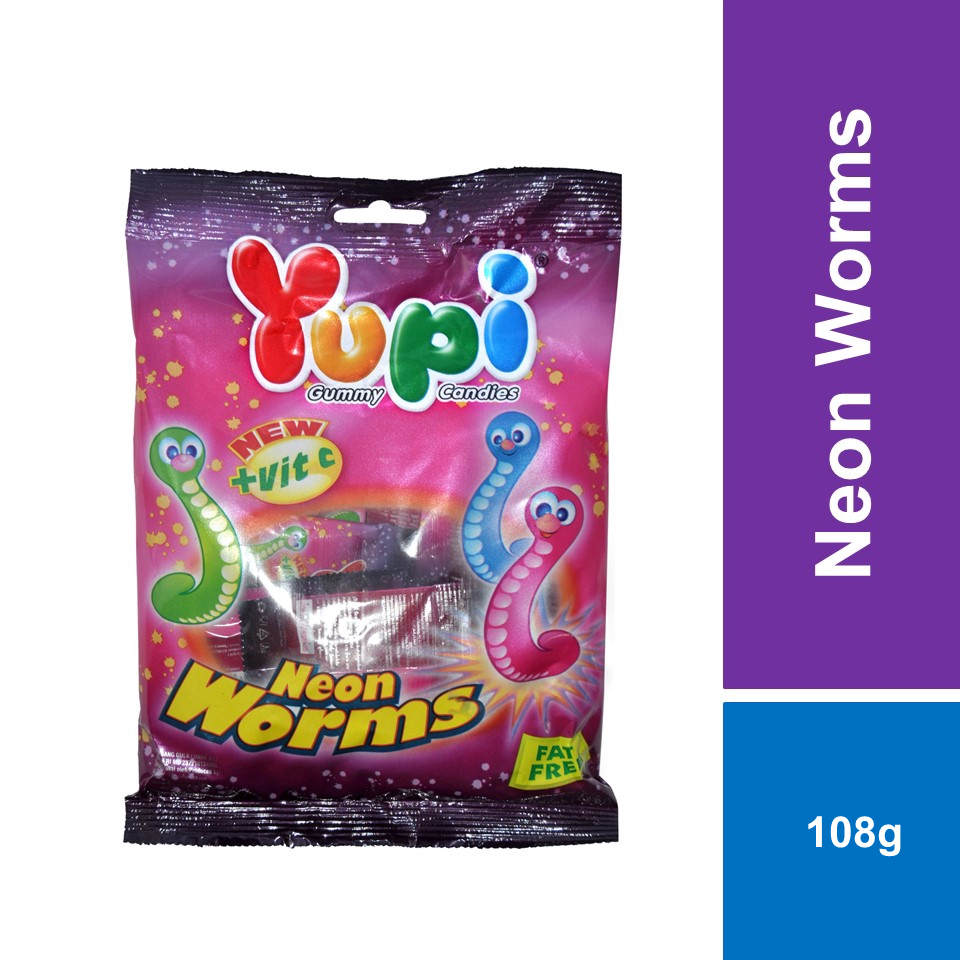 Yupi Neon Worms 108g | Shopee Malaysia