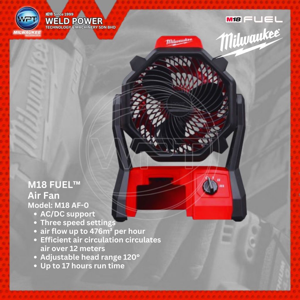 Milwaukee M18 FUEL™ Air Fan (Model: M18 AF-0) | Shopee Malaysia
