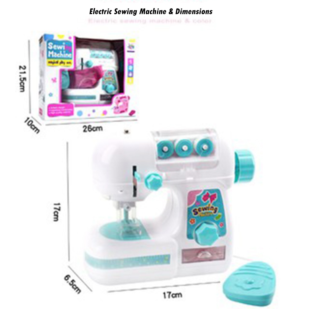 Children Electric Play House Toy Mini Kids Educational Sewing Machine ...