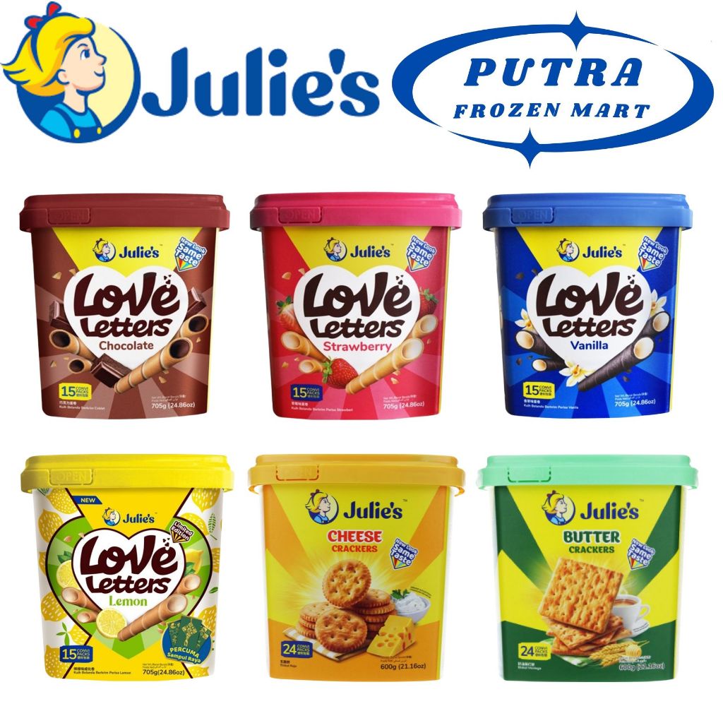 JULIE'S LOVE LETTERS CREAM WAFER ROLLS. KUIH BELANDA BERKRIM | Shopee ...