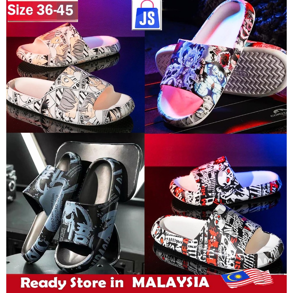 Js Selipar One Piece goku /Sandal Lelaki Anti slip /Tapak tak licin ...