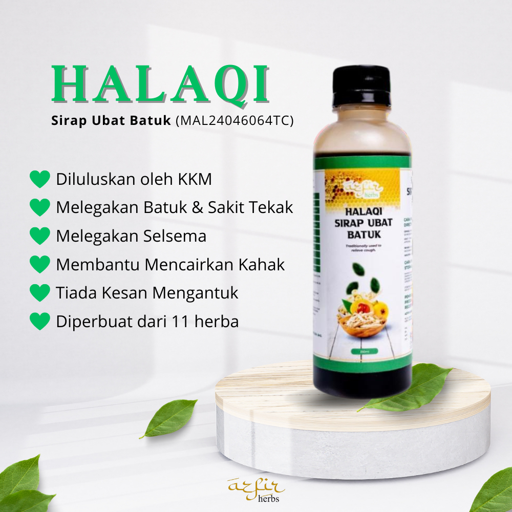 Halaqi Sirap Ubat Batuk Tradisional Melegakan Batuk Selsema Cair Kahak ...