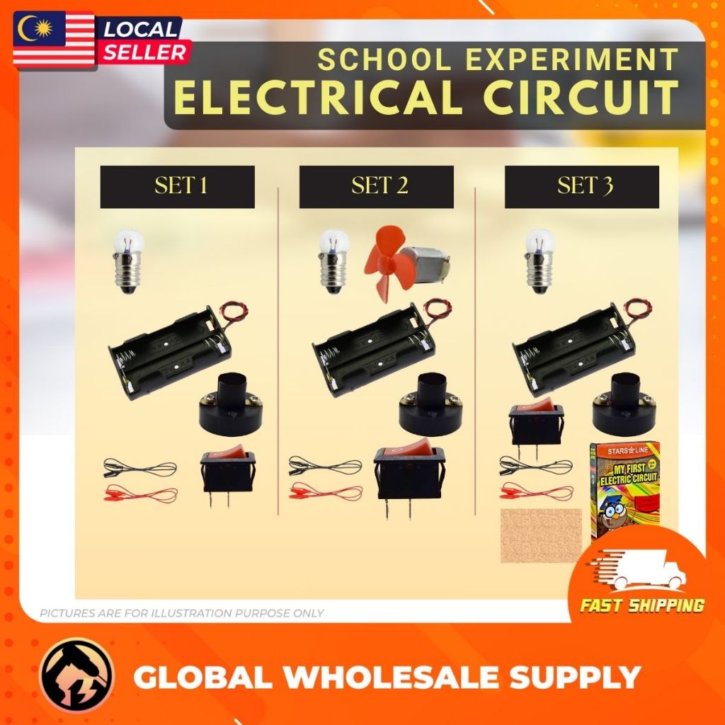 Students Electrical Circuit School Electronic Kits Experiment Set With ...