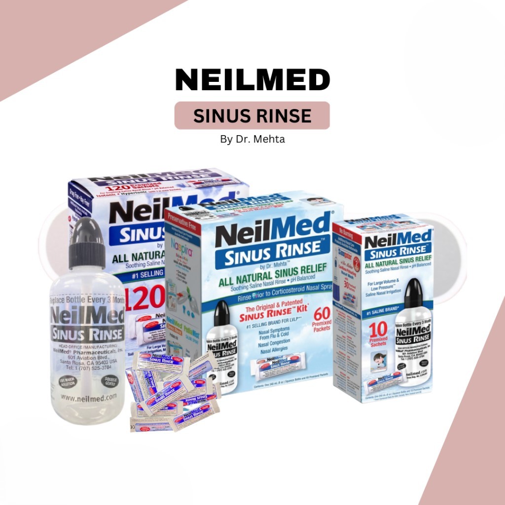 NEILMED SINUS RINSE (ADULT STARTER KIT 10S/ADULT SACHETS 120S/KIDS ...