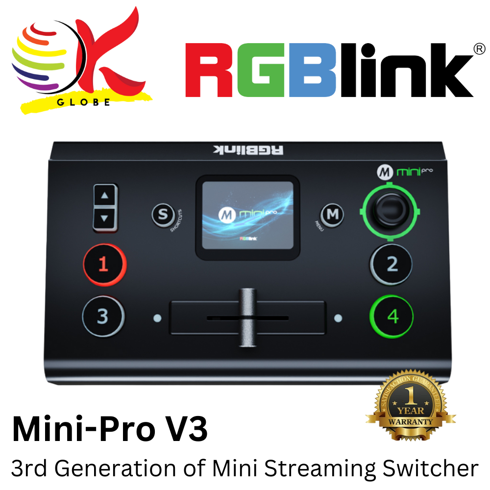 RGBLINK MINI-PRO V3 3RD GENERATION OF MINI STREAMING SWITCHER, QUAD HDM ...