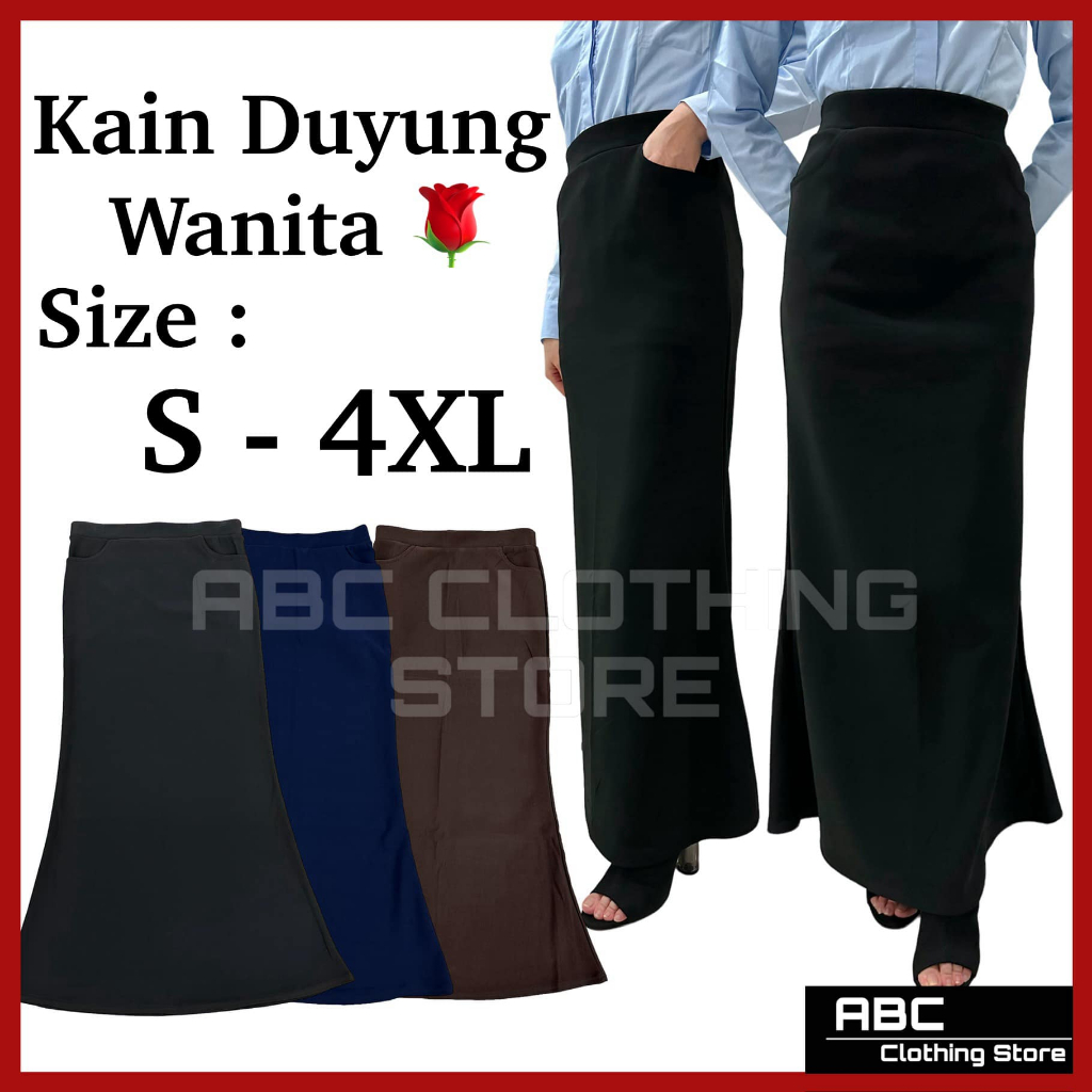 KAIN FESYEN PLUS SIZE/ MERMAID SKIRT/ KAIN FESYEN WANITA/ WOMEN LONG ...